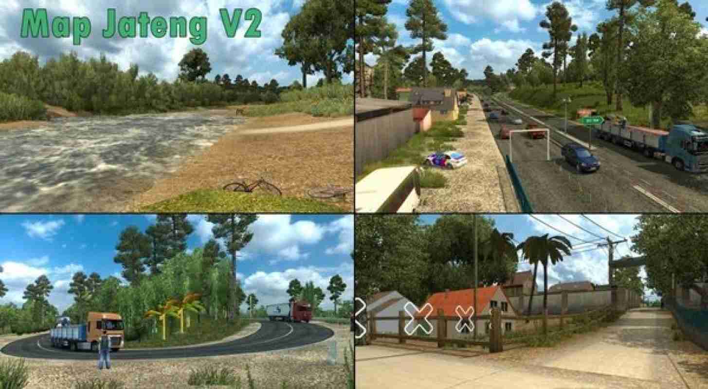 Jual Game Euro Truck Simulator 2 Ets2 1.30 Map Jawa Tengah Jateng V2 Di ...