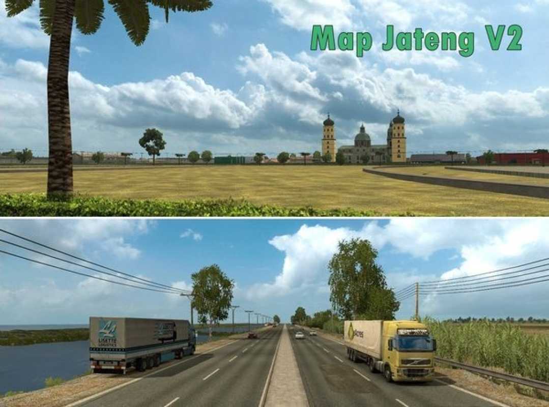 Jual Game Euro Truck Simulator 2 Ets2 1.30 Map Jawa Tengah Jateng V2 Di ...