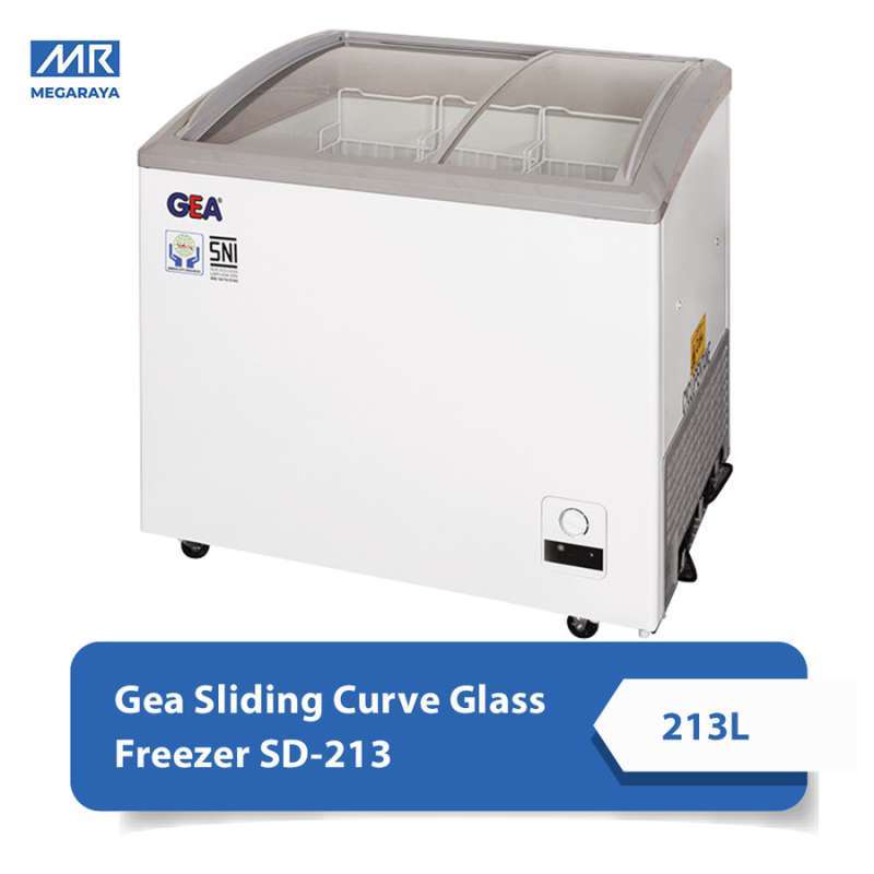 Promo Gea Sliding Curve Glass Freezer SD213 / SD-213 213L Diskon 4% di Seller ABC Megaraya ...