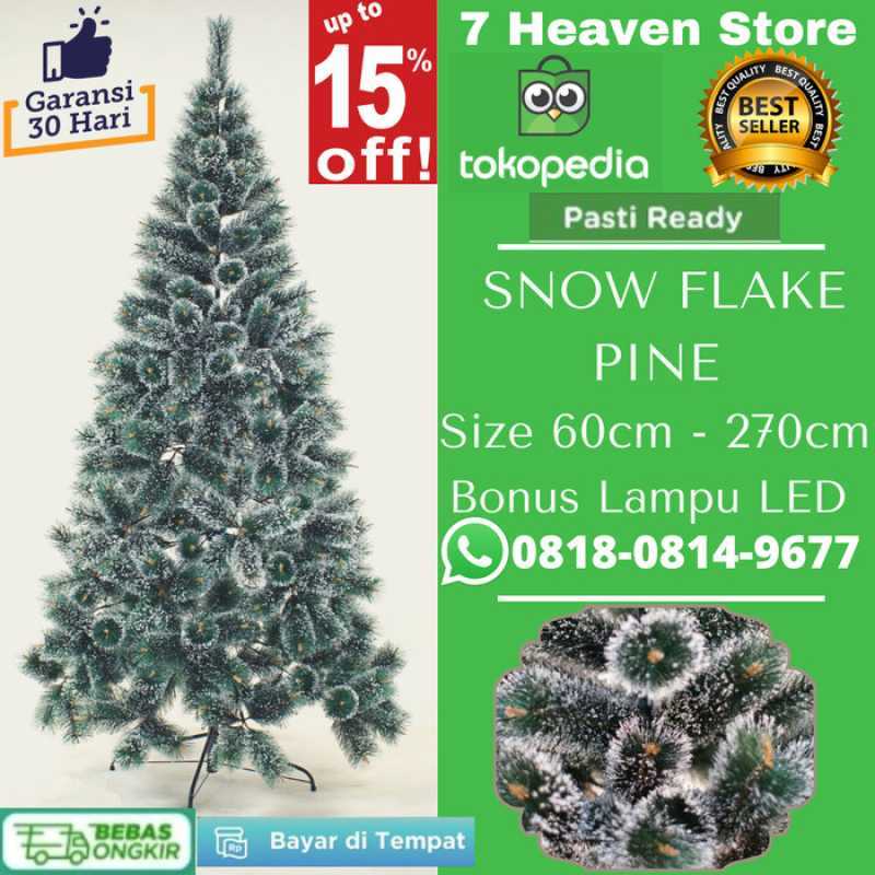 Promo Pohon Natal 2 Meter Tinggi 1,8 Meter / 180cm / 6 Feet Daun Pinus ...