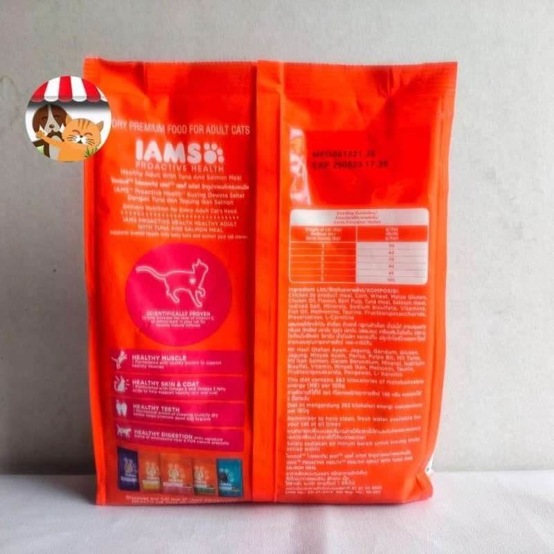 Jual IAMS Healthy Adult Tuna & Salmon 400gr - Makanan Kucing Freshpack ...