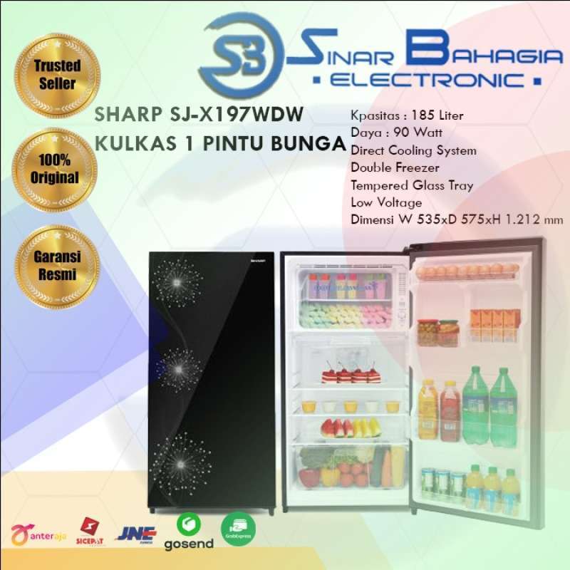 Jual SHARP SJ-X197WDW KULKAS 1 PINTU BUNGA (NEW) (KHUSUS BANDUNG) di ...