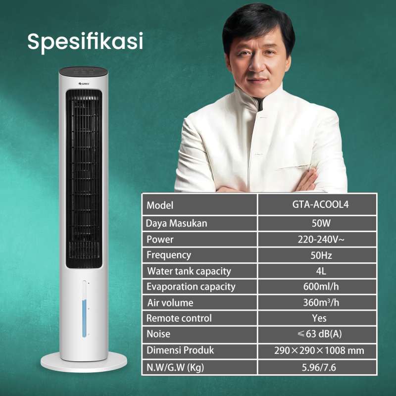 Promo Gree Tower Fan Air Cooler-kapasitas 4 Liter Model Gta-acool4/fta ...