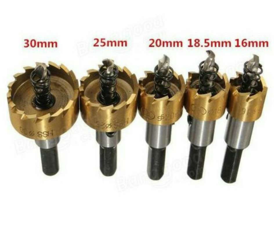 Promo 5 Pcs Mata Bor Hole Saw Cutter Drill Bit With Hss Sheet Metal ...