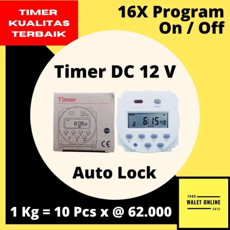 Promo TIMER DIGITAL 12V DC 16A PROGRAMABLE SWITCH AUTO ON/OFF Diskon 56 ...