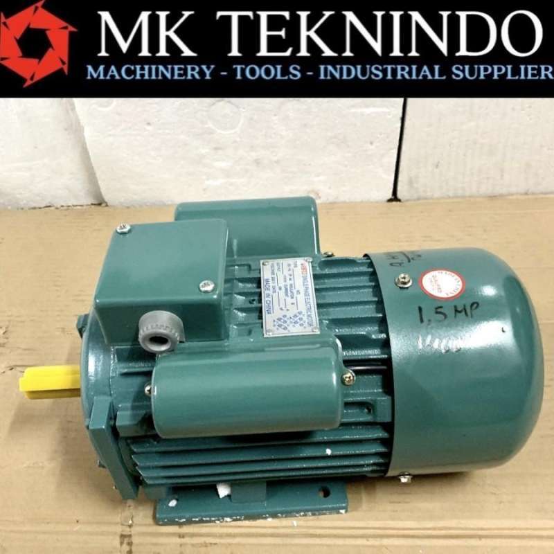 Jual Dinamo Elektro Motor 1.5 HP 1 Phase / Electro 1,5 PK 4 Pole 1400 RPM di Seller MK TEKNINDO ...