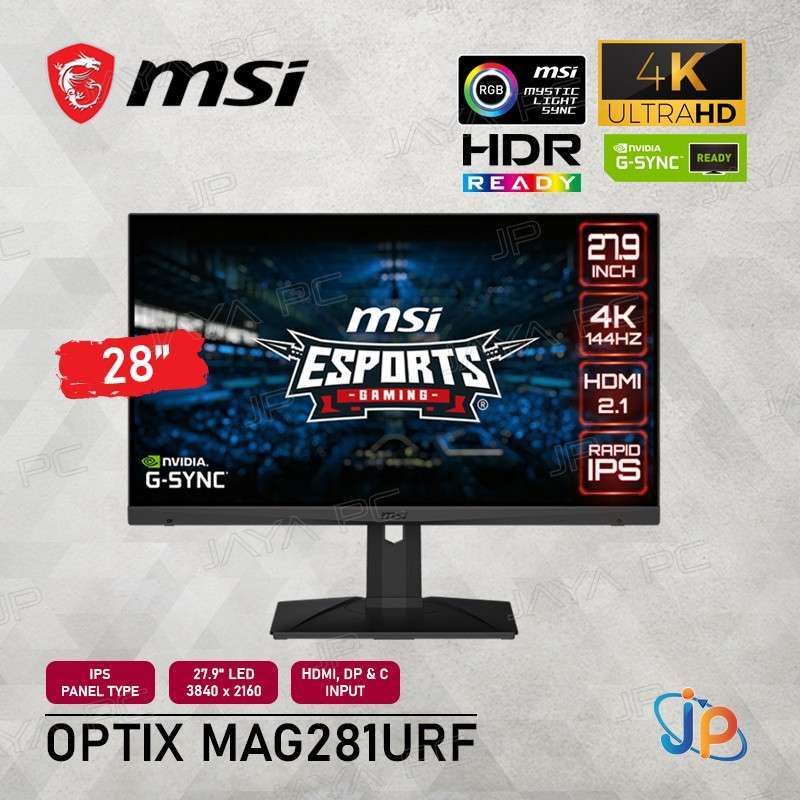 Promo Monitor Msi Led Ips Gaming Optix Mag281urf - 4k Uhd 28 Inch ...