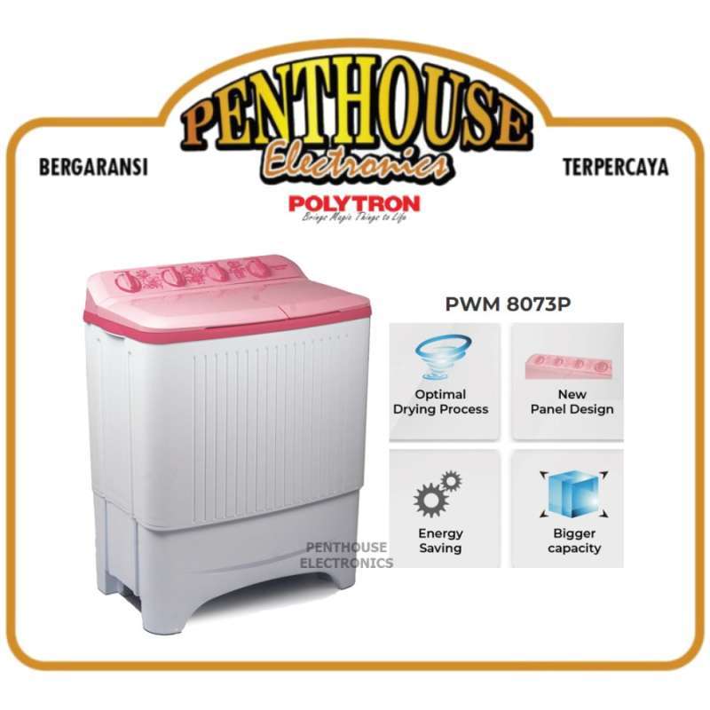 Jual Polytron Mesin Cuci 2 Tabung 8KG PWM-8073P / PWM 8073 P / PWM8073 ...