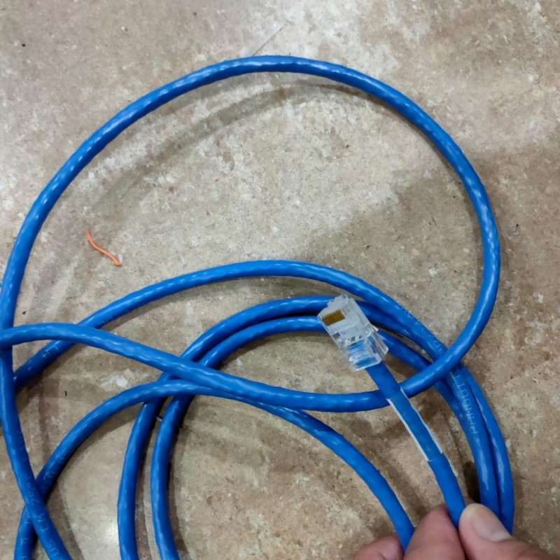 Jual KABEL DATA CAT 6 AMP 5 METER HANDMADE LENGKAP KONEKTOR DAN PLUGBOT ...
