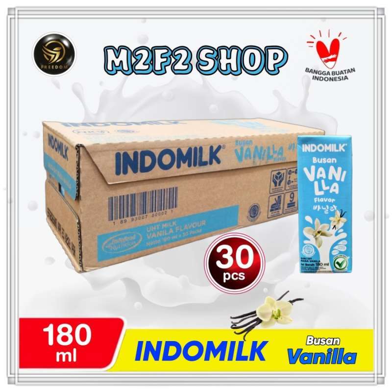 Promo Susu Indomilk Busan Vanilla | Vanila Kotak UHT - 180 ml (Kemasan Karton) Diskon 12% di ...