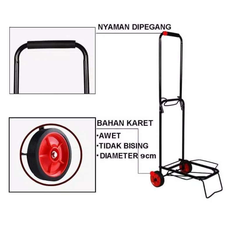 Jual Troli Lipat Portable Trolley Galon Air Besi Troley Alat angkut ...