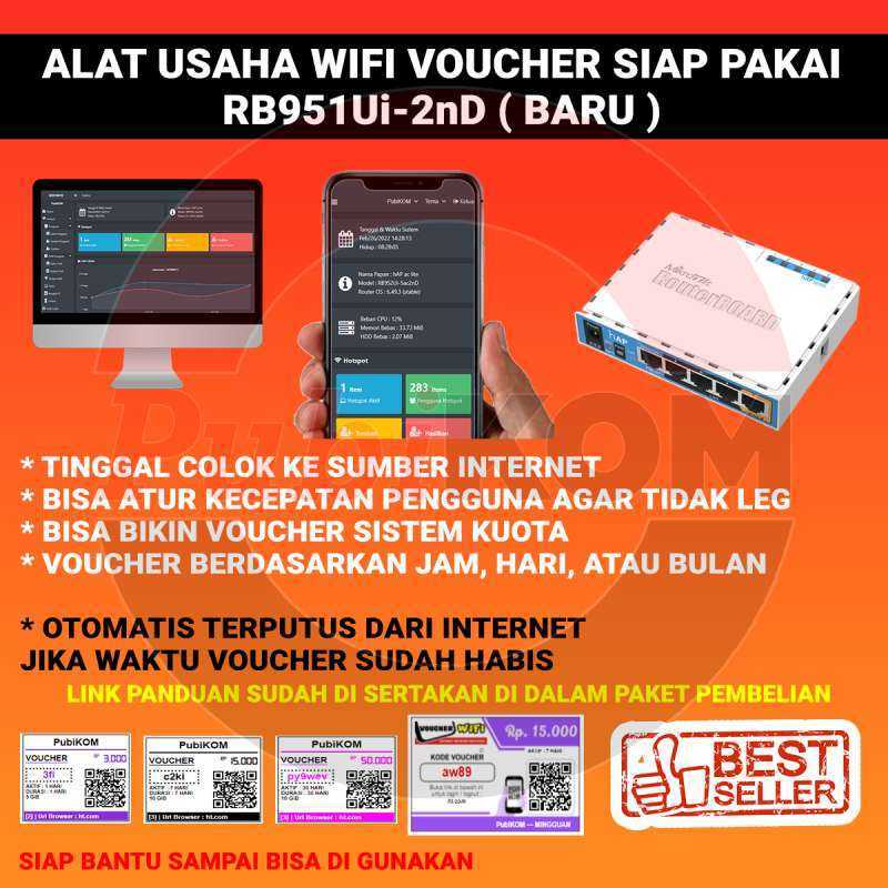Jual Wifi Voucher Hotspot Siap Pakai Mikrotik RB951ui-2nd di Seller ...