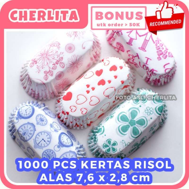 Jual Kertas Alas Risoles Risol Cake Case Oval 129x81 76x28 Mm 1000 Pcs - Love Pink Di Seller ...