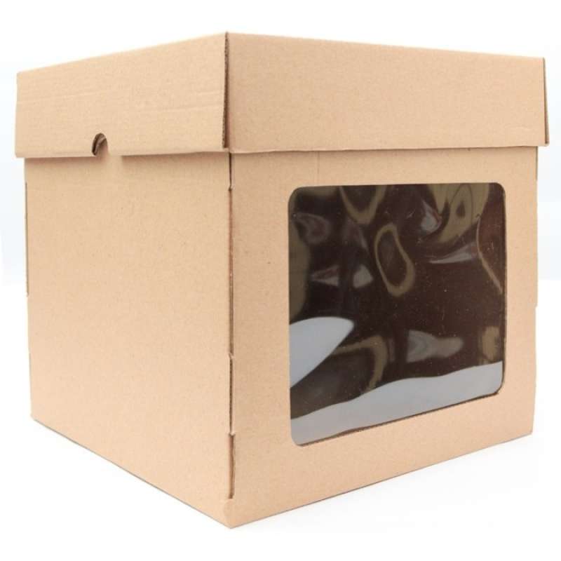 Jual CAKE BOX KUE / DUS CORRUGATED JENDELA MIKA 30X30X25 CM di Seller ...