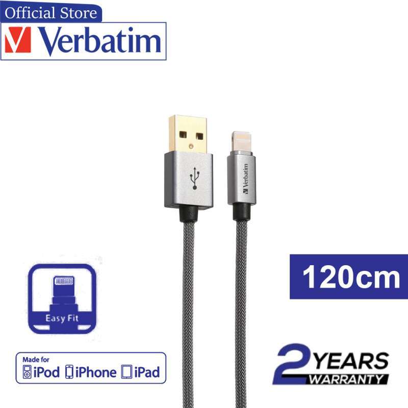 Jual Verbatim 120cm Step-up MFI Lightning Cable - USB to Lightning di ... Jual Verbatim 120cm Step-up MFI Lightning Cable - USB to Lightning di ...