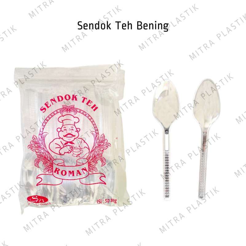 Jual Sendok Teh Plastik Bening 11.5 cm isi 50 pcs di Seller Mitra ...