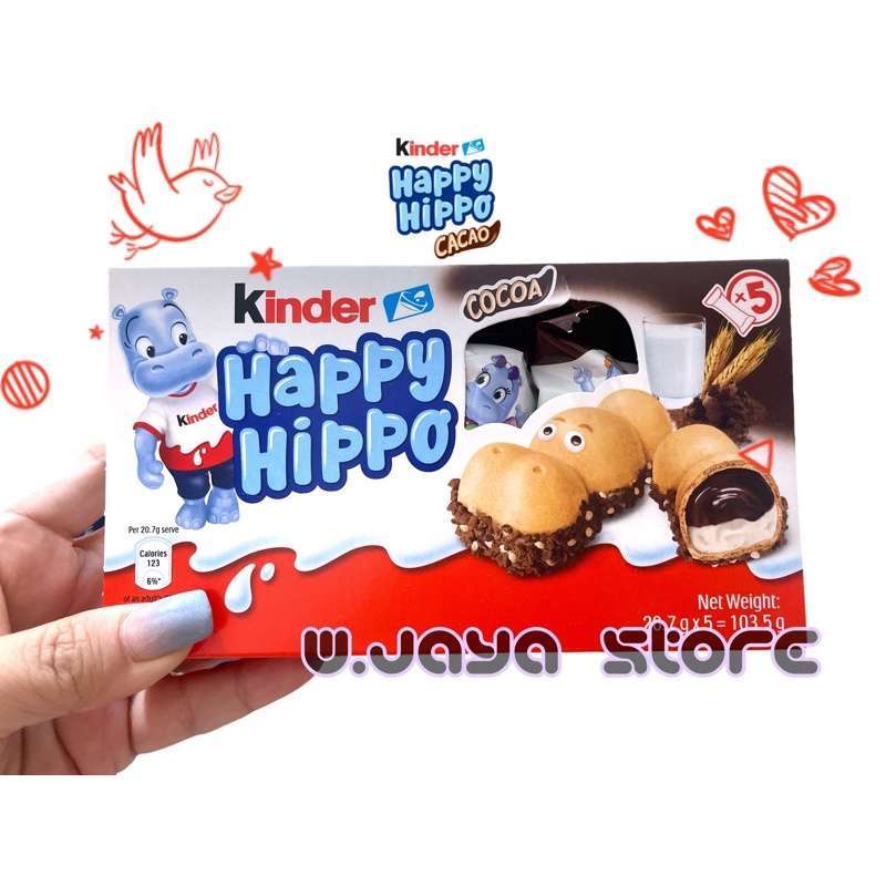 Jual Kinder Happy Hippo Cocoa Crispy Wafer With Smooth Milk 103.5g di ...