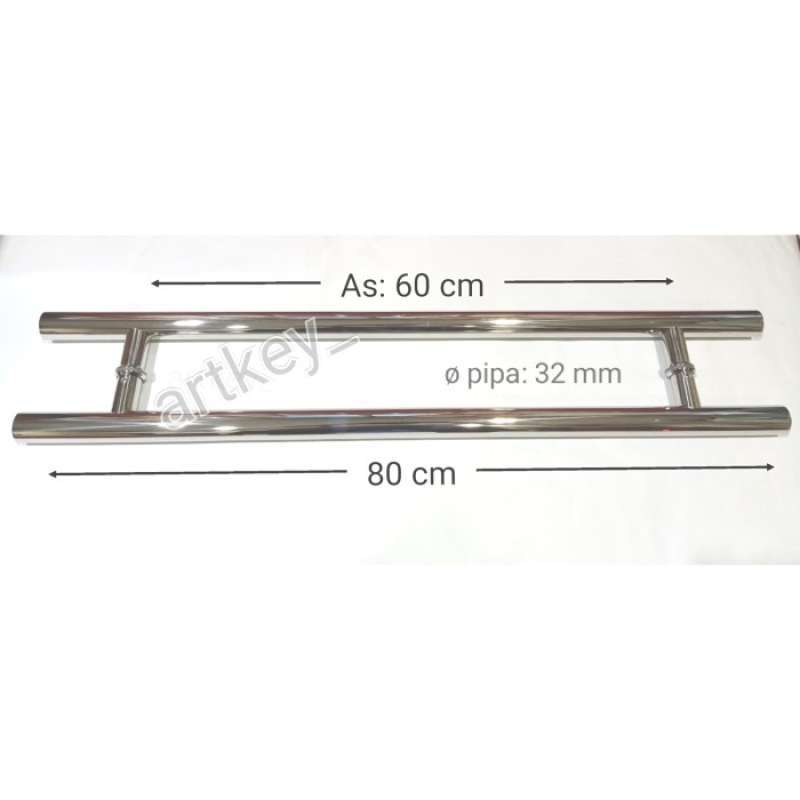 Promo Handle Pintu Kaca & Aluminium Pipa Bulat As 60 Ã— 80Cm Stainless ...