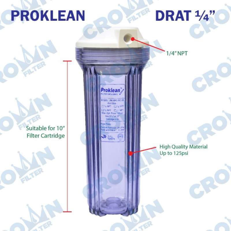 Promo [Proklean] Housing Filter Air 10 Inch Drat 1/4 Diskon 13% di ...