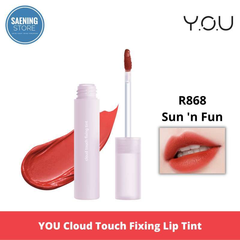 Promo You Cloud Touch Fixing Lip Tint [soft Velvet Finish Lip Stain | Korean Style Lipstik Bibir ...