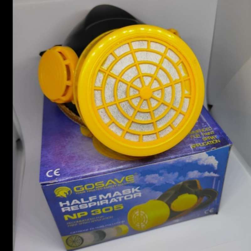 Jual Half Mask Respirator GOSAVE NP 305 Lengkap Catridge Filter Obat di ...