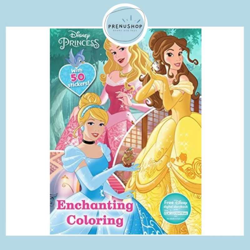 Jual Disney Princess Enchanting Coloring Book (with 50 Stickers ...