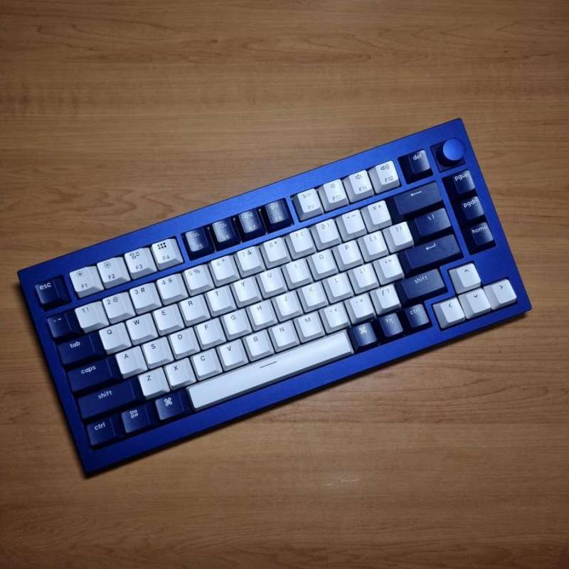 Jual Keychron Q1 Knob Version QMK 75% Custom Mechanical Keyboard - Blue ...