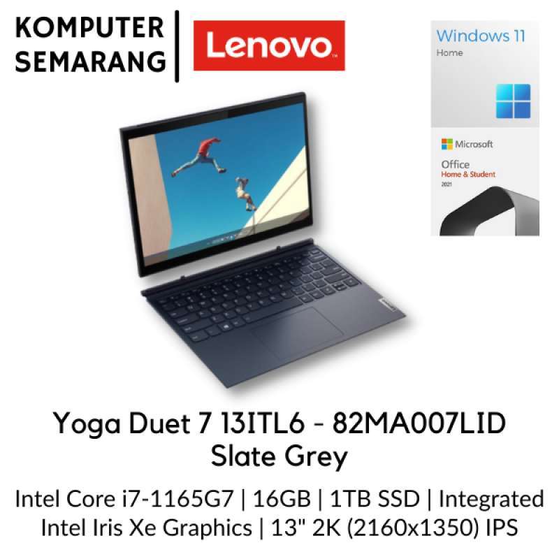Jual Lenovo Yoga Duet Itl Lid Slate Grey I G Gb Tb Ssd Integrated Intel Iris