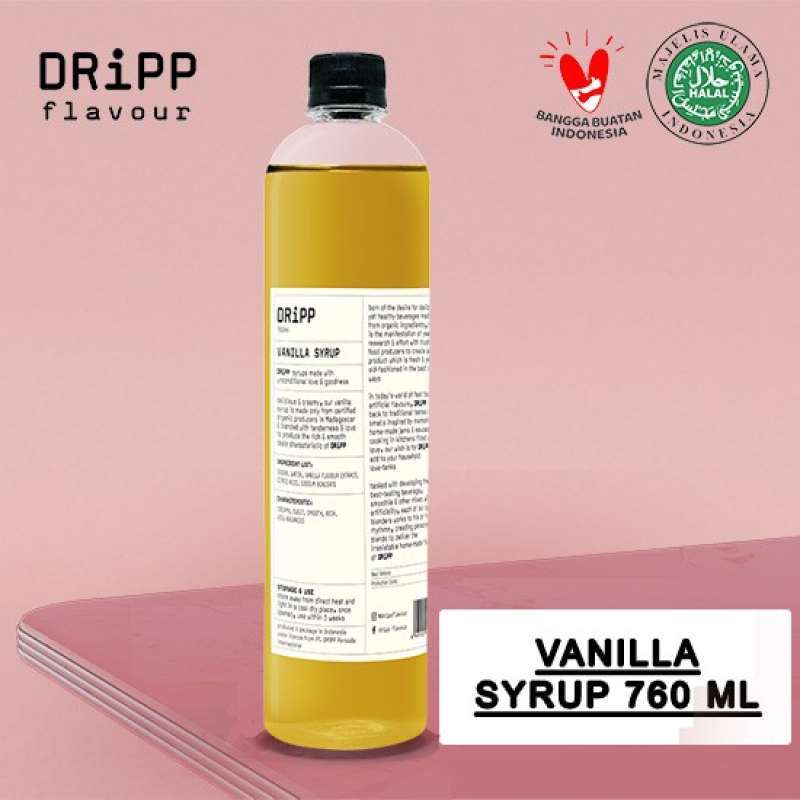 Jual Sirup Vanila DRiPP Syrup, Halal Produk Indonesia, Sirup Vanilla ...