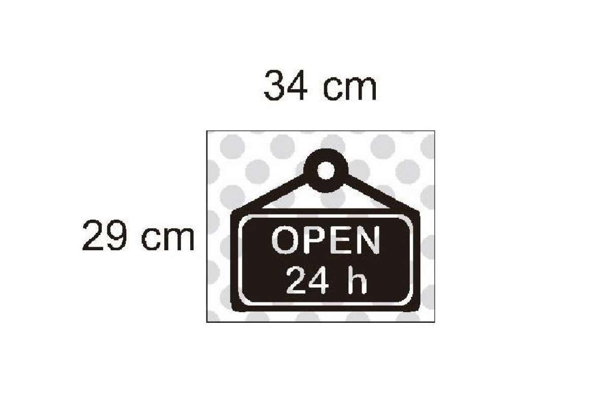 Jual Stiker Open 24 Hours Jam Operasional Toko Warnet Cafe Signage ...