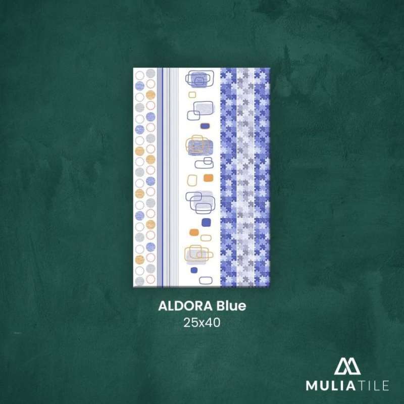 Jual Keramik Dinding 25x40 Aldora Blue Glossy - Mulia Tile Di Seller ...