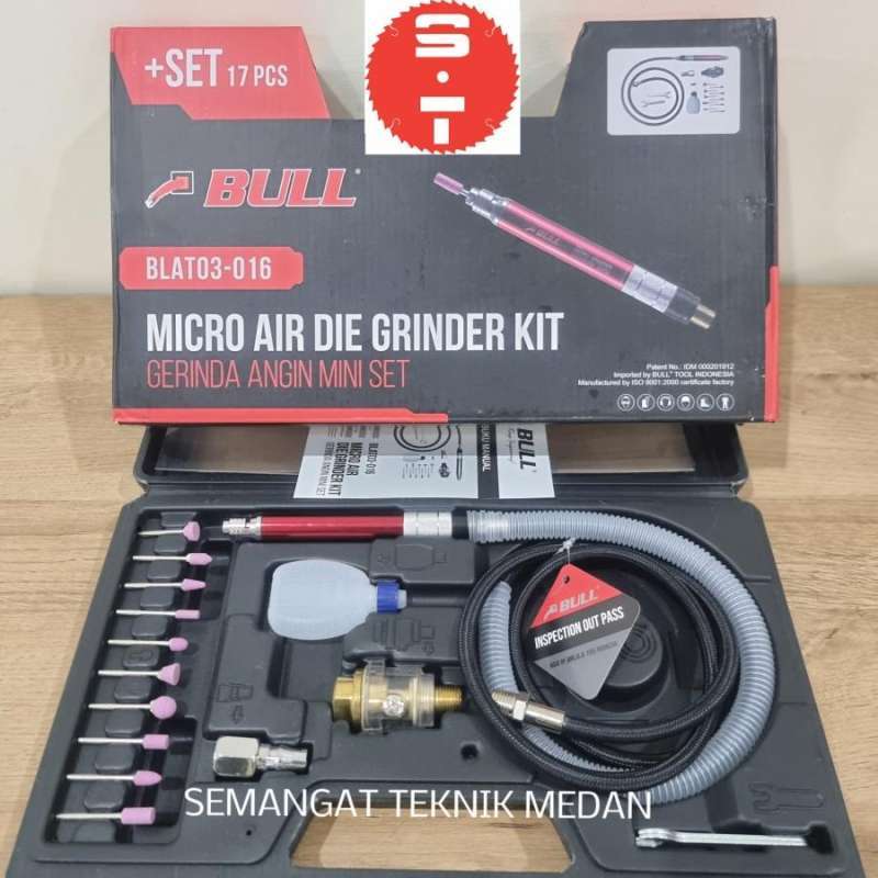 Promo Blat03-016 Mini Gerinda Angin Micro Air Die Grinder 17 Pcs Set ...