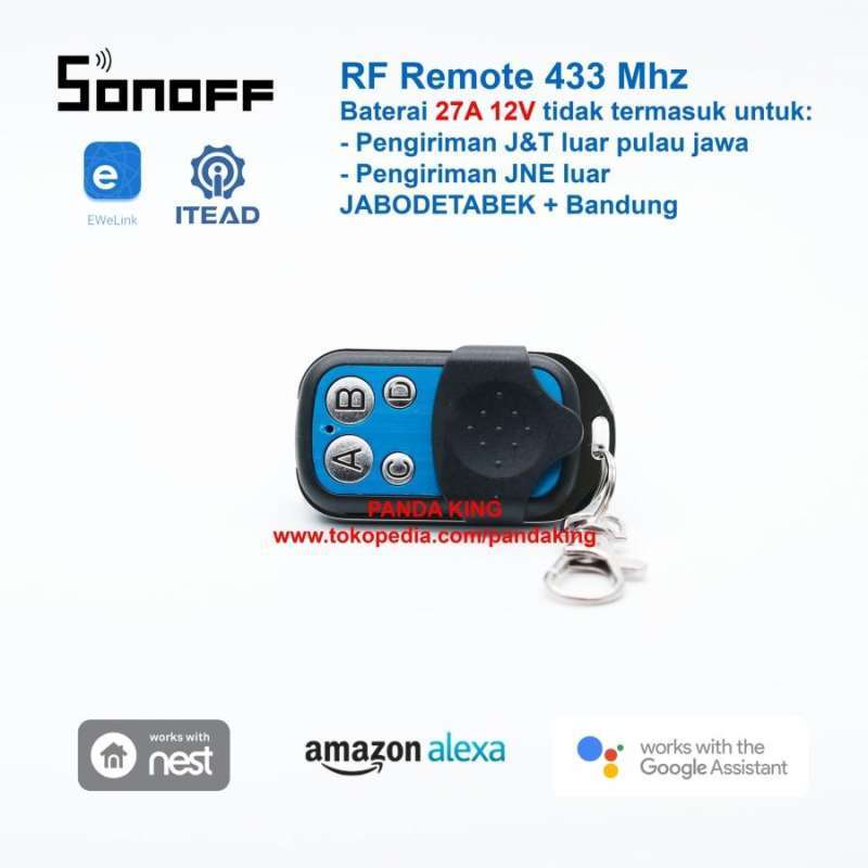 Jual SONOFF Remote Control RF 433Mhz - Remote Kontrol 433 Mhz di Seller ...