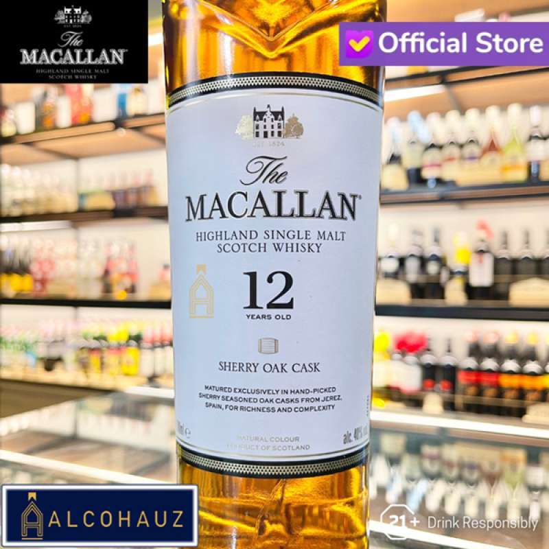 Jual Original Macallan 12 Sherry Oak Single Malt Whisky Macalan Asli ...