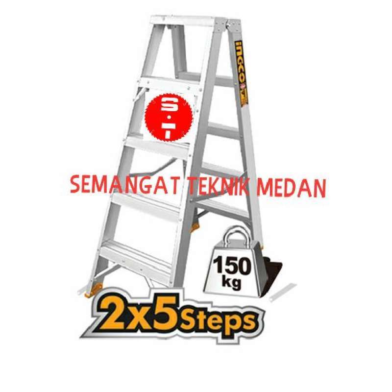 Jual TANGGA ALUMINIUM 5 STEP TINGKAT TANJAKAN 2 SISI 1,3 1.3 METER M ...