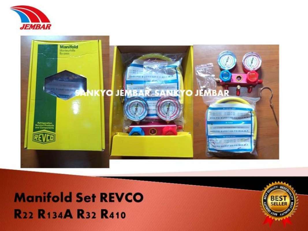 Jual Manifold Pressure Gauge REVCO/Alat Ukur Tekanan Udara AC di Seller ...