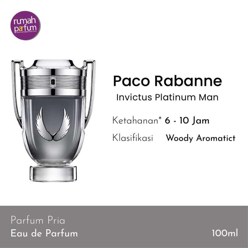 Jual Paco Rabanne Invictus Platinum Man 100 ML di Seller Rumah Parfum ...