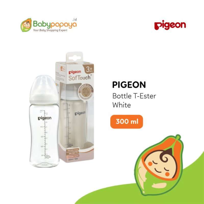 Jual Pigeon Botol T-Ester Wide Neck 300Ml White W/ P-Plus Nipple di Seller NIRMA STORE ...