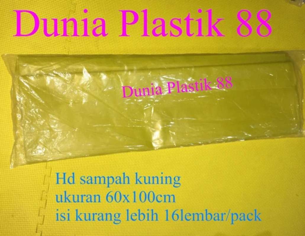 Promo isi1KG+-16lembar kantong plastik HD SAMPAH WARNA KUNING 60X100CM medis Diskon 19% di ...