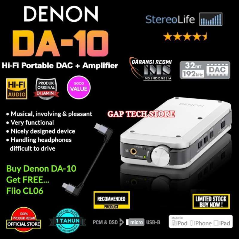 Jual DENON DA-10 / DA 10 / DA10 Portable Headphone Amplifier With DAC ...