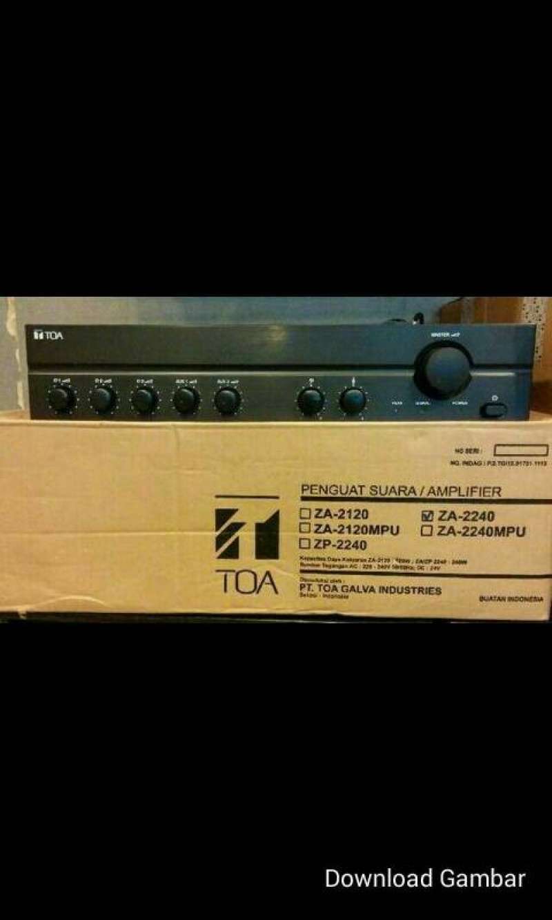 Jual TOA AMPLIFIER ZA 2240 di Seller Smartans - Kapuk, Kota Jakarta ...