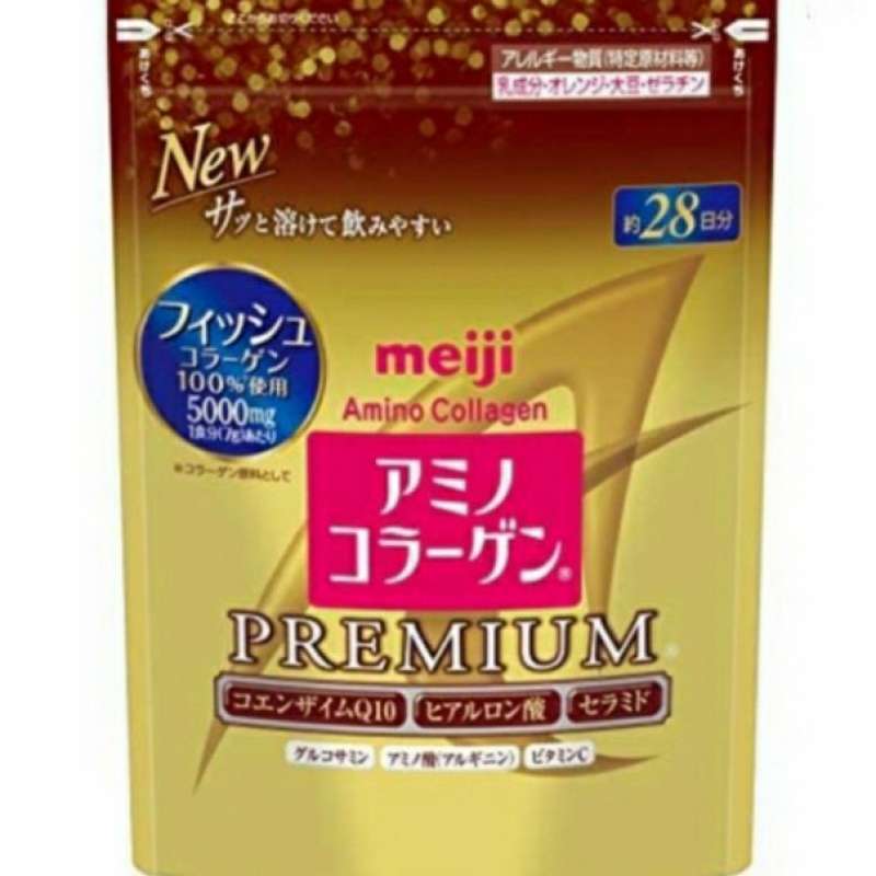 Promo Meiji amino collagen premium refill 214 gram original Jepang ...