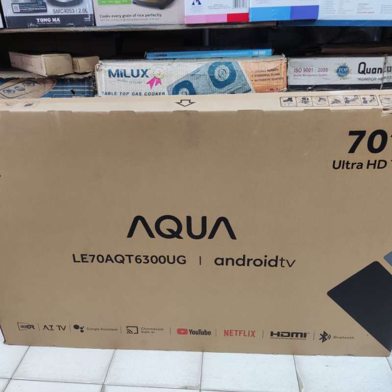 Jual Tv Led 70 Inch Aqua Le70aqt6300ug Android Tv 4k Resolution Uhd Di ...