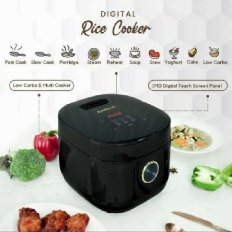 Promo Rice Cooker Digital Ravelle Onyx Black 5 Ltr Carbo Rice Cooker ...