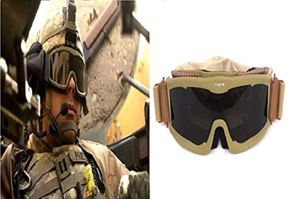 Promo Desert Storm Riding Combat Military Ballistic EYE-SHIELD Shooting ...