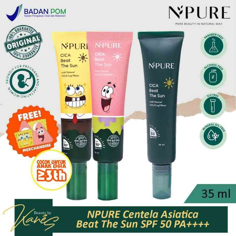 Jual NPURE N'Pure Cica Beat The Sun BTS SPF 50PA++++ Face Sunscreen Sunblock Wajah - BTS PATRICK ...