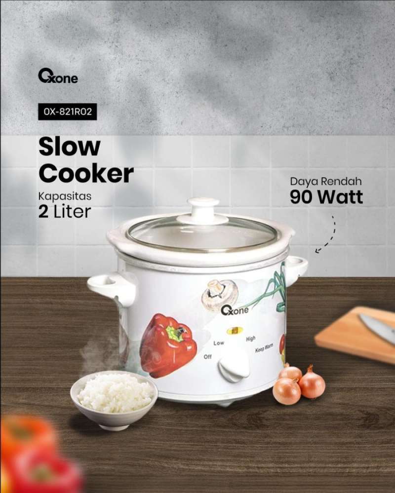 Jual OXONE SLOW COOKER OX-821OV 5Liter OVAL Panci Listrik 5L OX821OV di ...