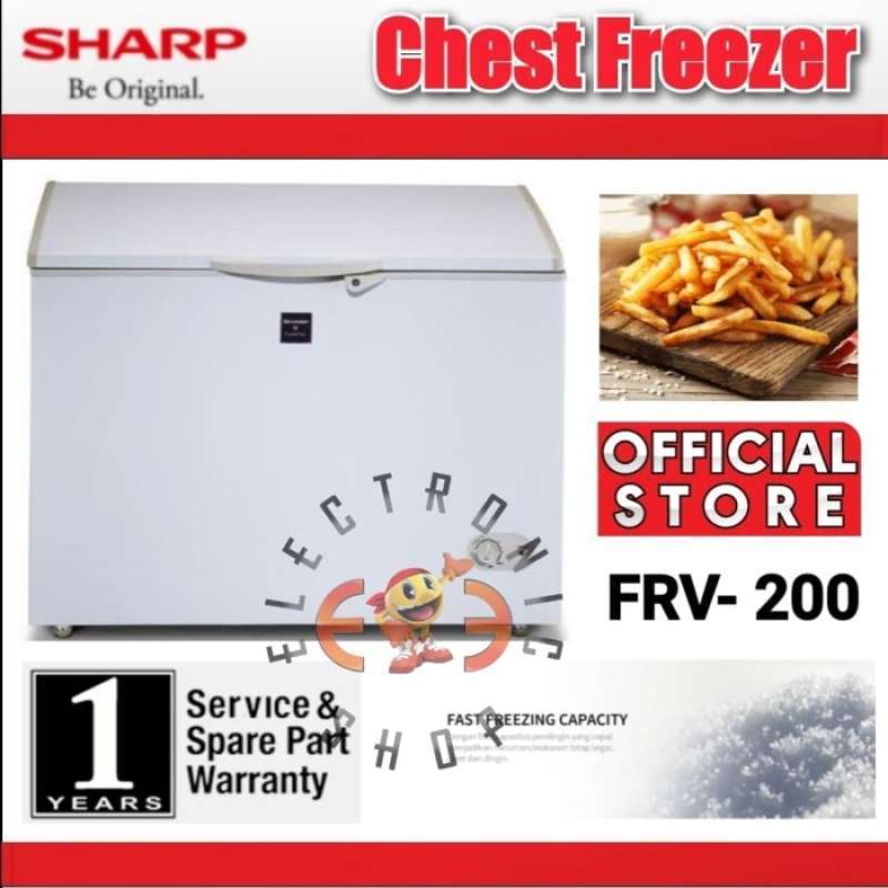 Jual SHARP CHEST FREEZER 200 LITER/ FRV200 White Freezer Box/ MURAH di ...