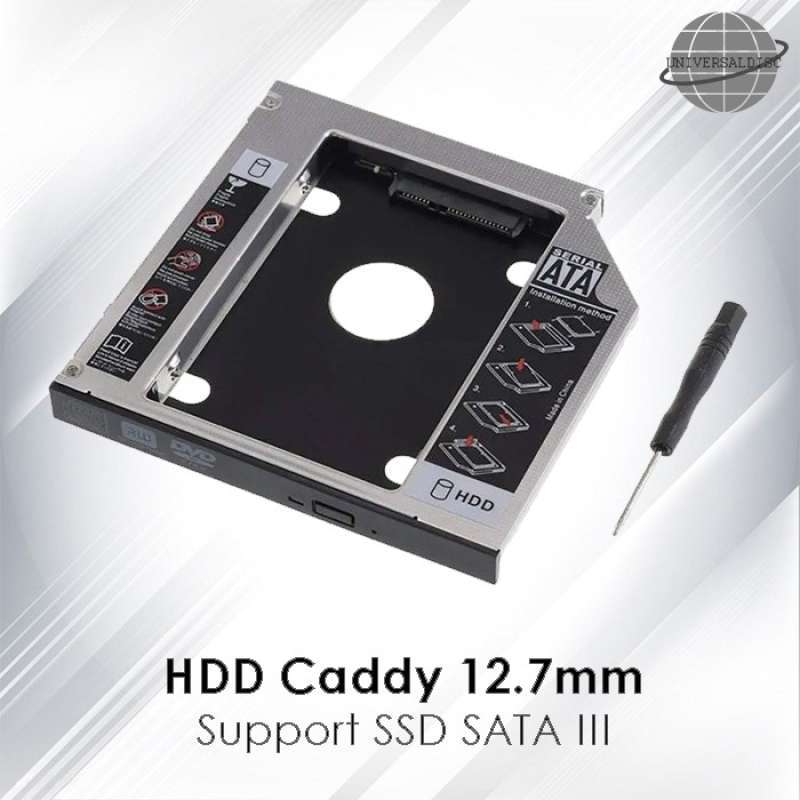 Jual HDD Caddy Tebal 12.7mm Sata To Sata III / Dvd Slot To Hdd Slot di Seller Albinka Store ...
