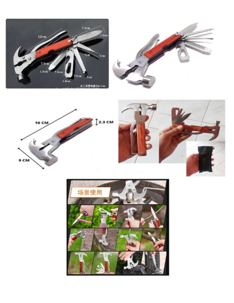 Promo tang, palu, pisau lipat multifungsi serbaguna 18 fungsi ...